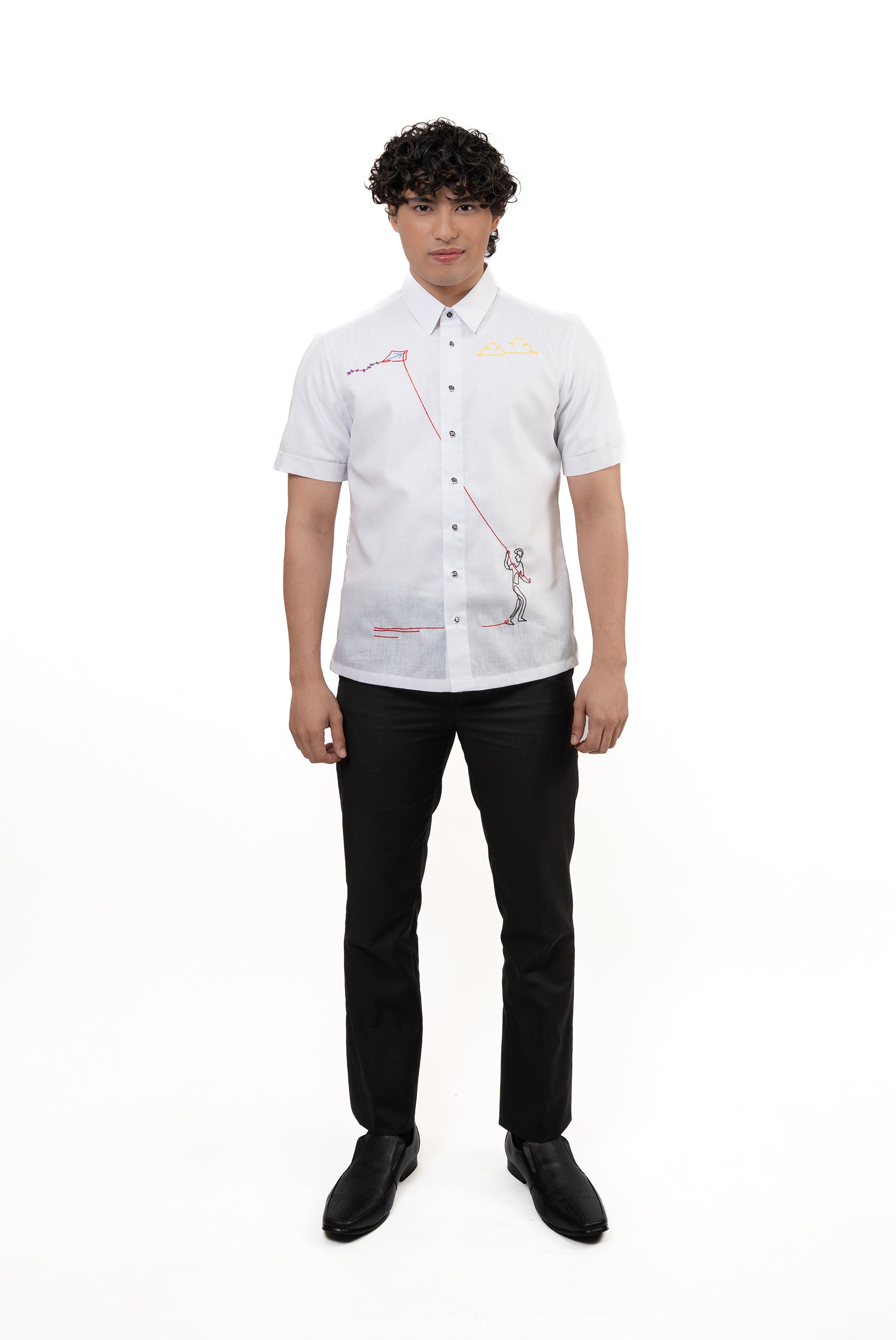Men's Office Barong, Polyester-Cotton, Embroidered – Onésimus